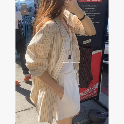 class韩国直邮1031907 OUNCE 韩代2026款  条纹衬衫