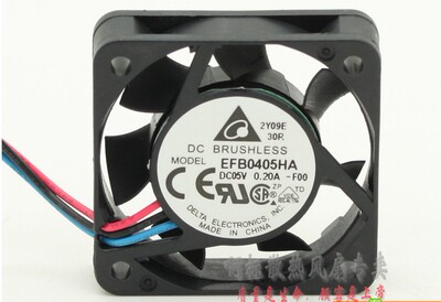 全新原装台达 EFB0405HA 4010 4cm 5V 0.20A 三线 测速 散热风扇
