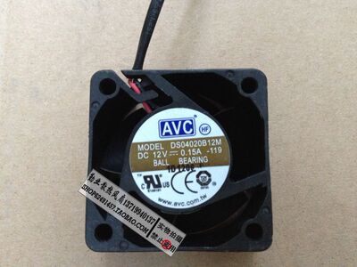 AVC DS04020B12M 4020 4CM风扇 12V 0.15A 1U交换机风扇 2线