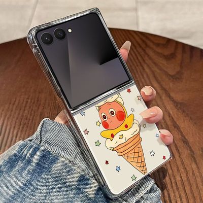 适用三星zflip7手机壳透明超薄硬壳折叠GalaxyZflip6保护套