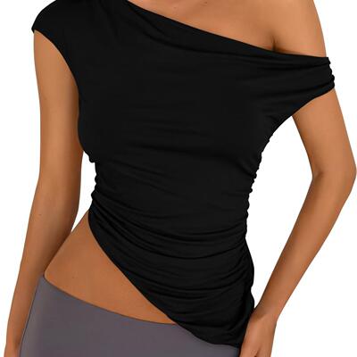 AT-shirtwithaslopingneck