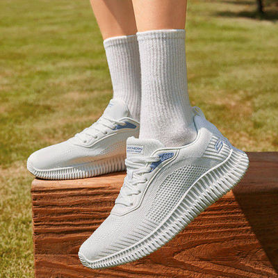 Skechers斯凯奇女鞋新款轻便舒适白色运动鞋缓震休闲跑步鞋117415