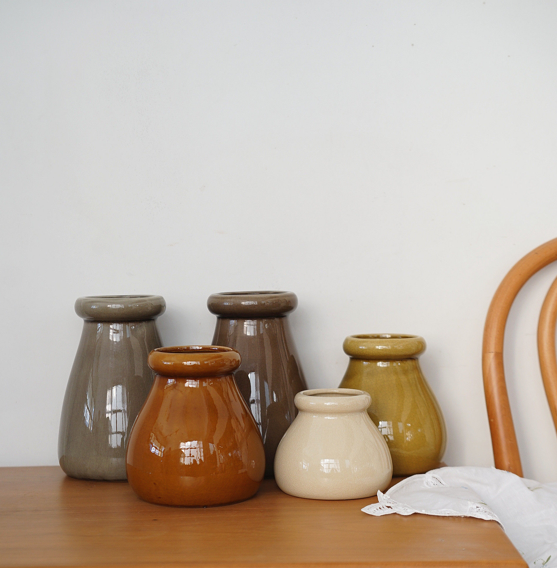 za*ah*e新中式冰裂纹陶瓷花瓶复古简约摆件客厅插花装饰民宿软装_虎窝淘