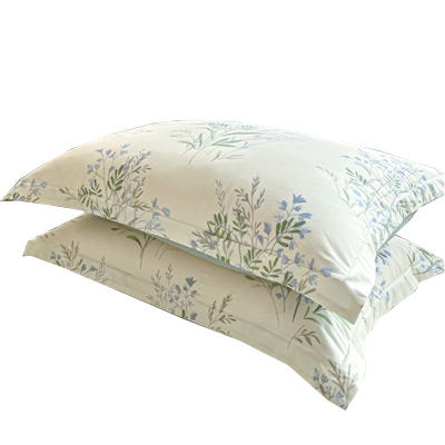 全棉纯棉枕套一对装简约花卉