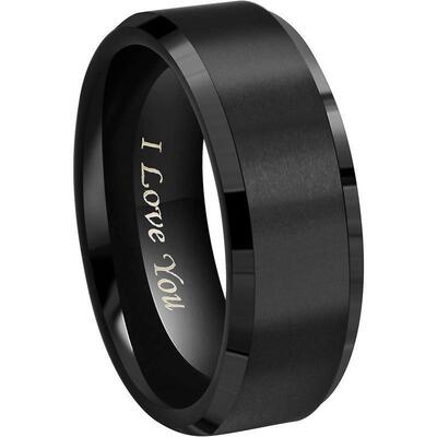 4mm 6mm 8mm BlackSilverGunmetalGold Tungsten Wedding Couple