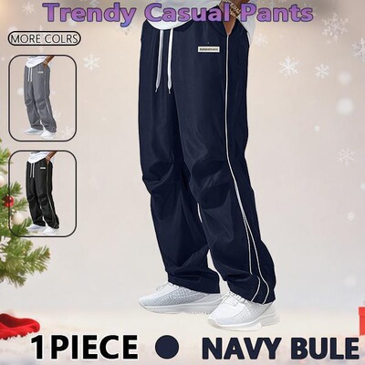 Mens Loose Sports Pants Men Trousers Grey Side Stripeswith