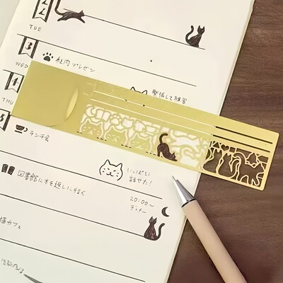 T 33571 Cat pattern multifunctional ruler 小猫图案多功能尺子