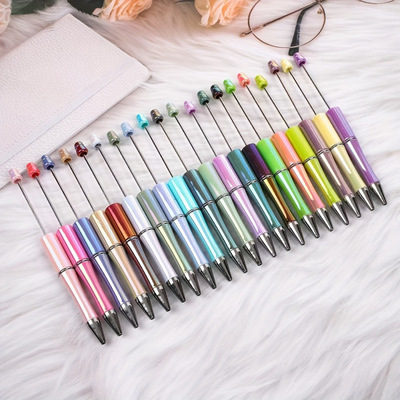 S 33932 Colorful beaded multi color ball pen 七彩串珠多色圆
