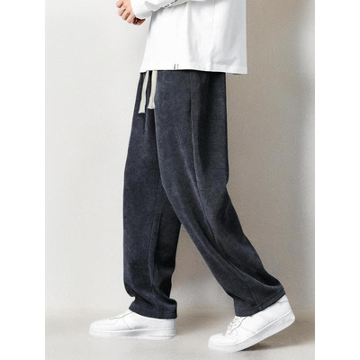K 47454 Corduroy Wide Leg Sweatpants 灯芯绒重磅直筒卫裤