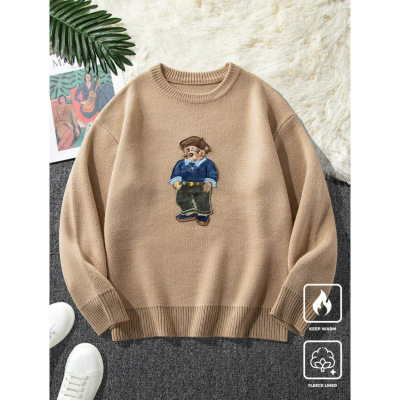 Q 26128 Bear embroidered sweater 小熊刺绣女毛衣跨境速卖