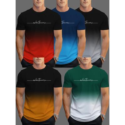 Mens Fashion 3DT Shirt Hasna 150 Fivepiece Set