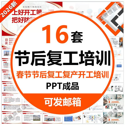 .2026年春节节后复工复产开工第一课安全生产专题讲座培训PPT课件