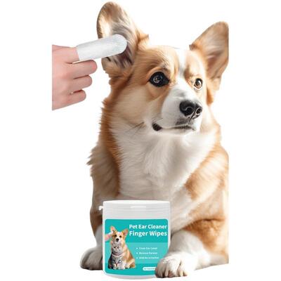 Pet Ear Cleaning Wipes Ear Care Finger Cots for Dogs Cats