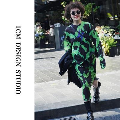 NONHUMAN蚂蚁家 25春季新款 原创设计师品牌 松紧腰印花半裙