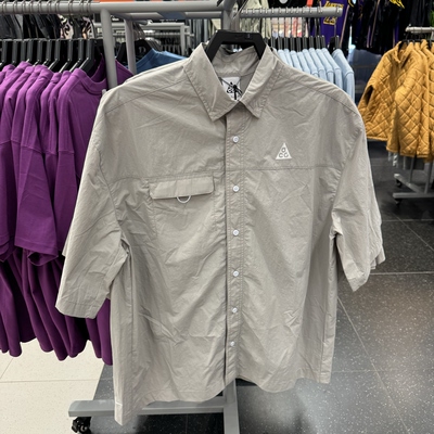 犇犇运动Nike/ 户外男子舒适防泼水透气短袖翻领衬衫HJ2884-009