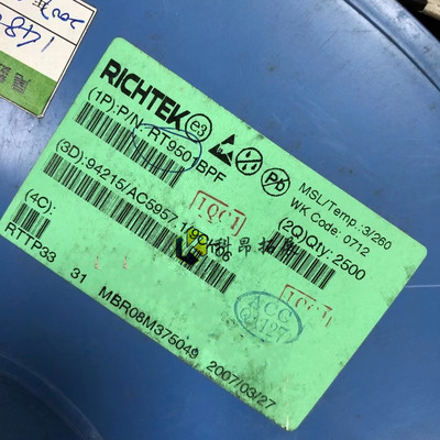 RT9501BPF MSOP8 电子元器件 贴片IC 全新原装 BOM配单 拍前咨询