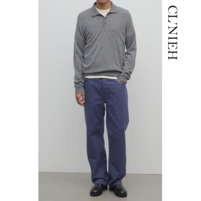 复古水洗做旧冰雾棉法工裤