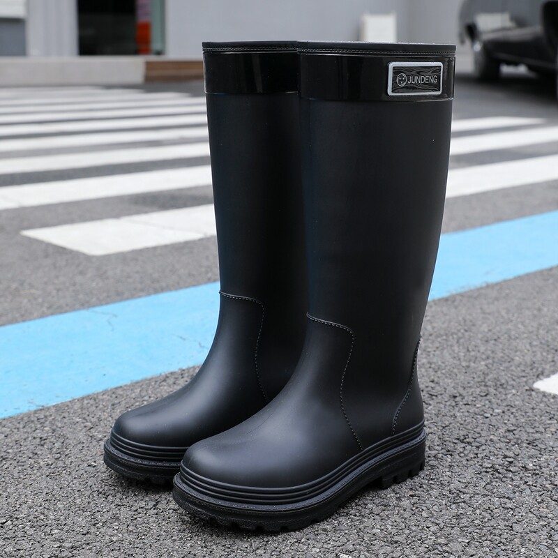 军登高筒雨鞋男女特大码轻便防滑雨靴户外徒步登山长筒防水靴胶鞋