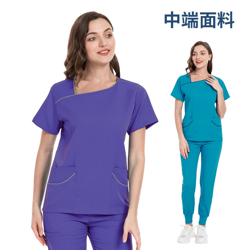 护理服夏季薄款舒适休闲短袖女士套装医生护士工作服医护制服透气