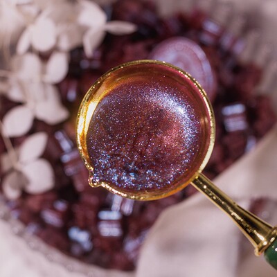 速发墨下特调【极夜】偏光珠光火漆蜡粒分装 婚礼火漆印章