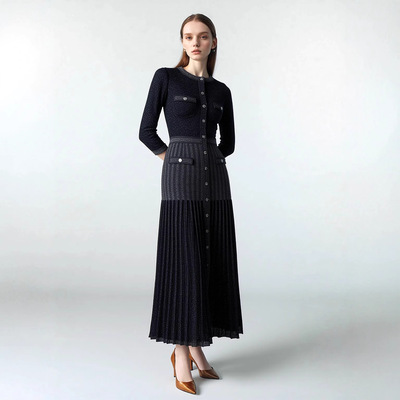 2026 Autumn women's elegant slit long skirt气质优雅开叉长裙