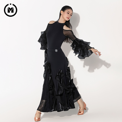 摩登舞服女交谊舞半身裙国标舞服