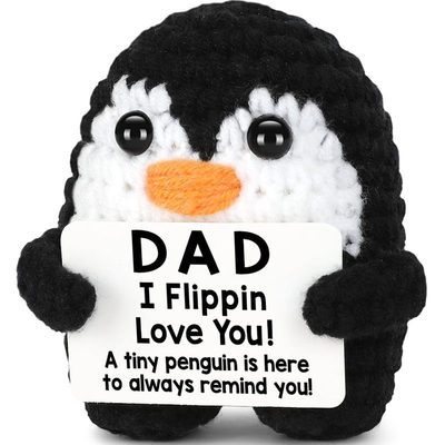 Handmade Crochet Penguin Dad Birthday Gifts Fathers Day Dad