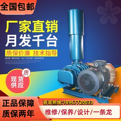 河道治理BHSR100三叶罗茨鼓风机 水产养殖 污水处理高压鱼塘增氧