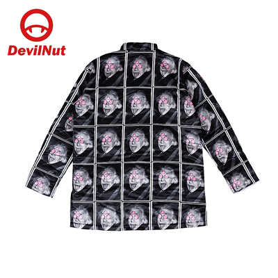 DEVILNUT复古印花宽松棉服男