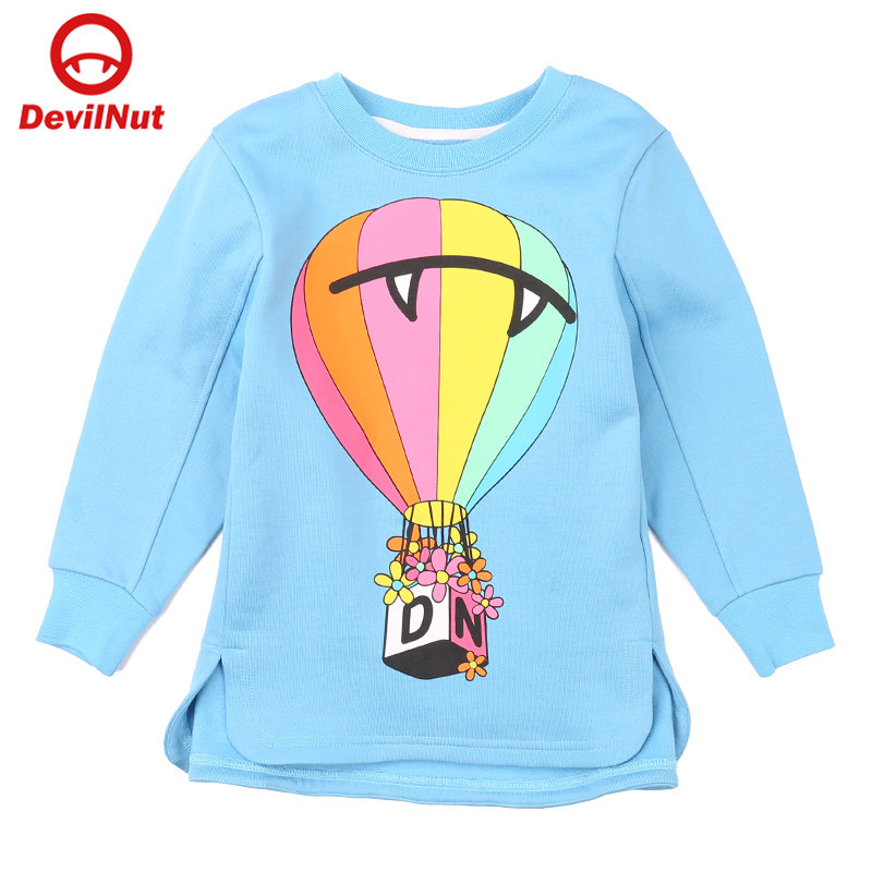 DEVIL NUT恶魔潮童装秋冬纯棉长袖套头圆摆卫衣上衣 KIDS AET_虎窝淘