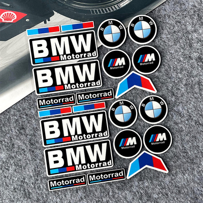 适用宝马摩托车改装贴纸反光防水