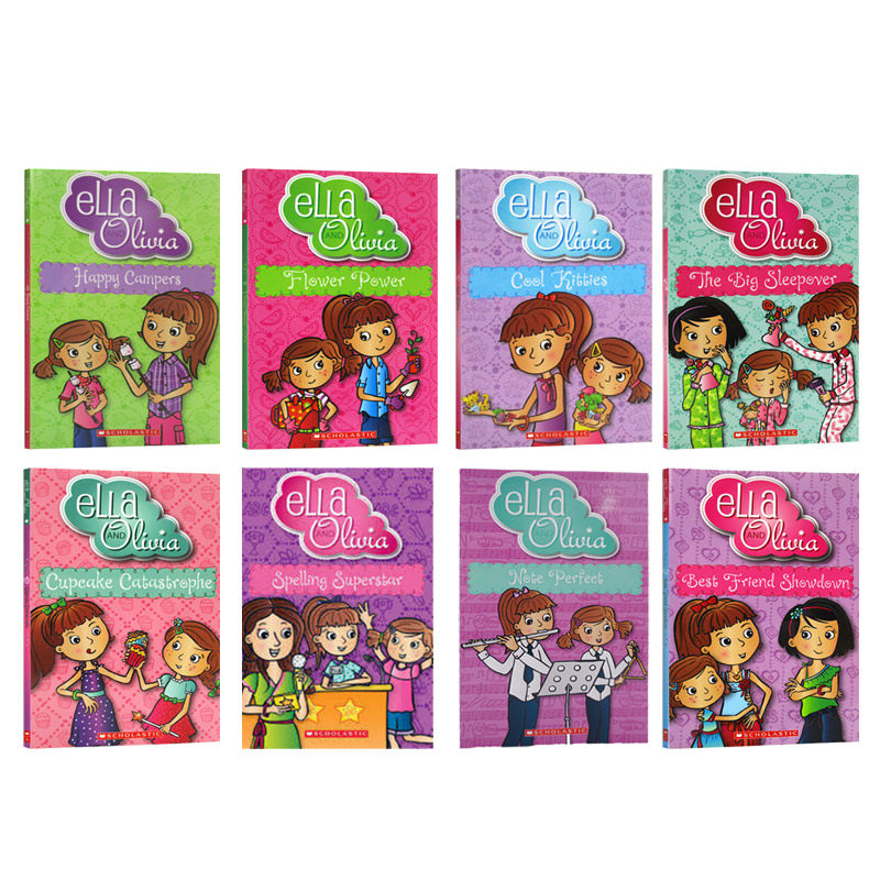 英文原版 Ella and Olivia: Cupcake Catastrophe姐妹花系列8本套装儿童章节桥梁小说中小学推荐课外阅读百源图书 ...