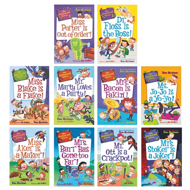 英文原版疯狂学校第五季 My Weirder-est School系列10本小学生英语课外阅读书籍青少年小说桥梁章节书校园题材趣味校园故事_虎窝淘