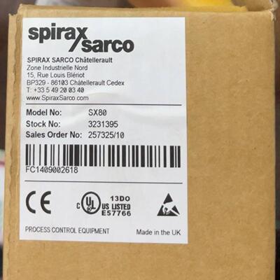 配件Spirax Sarco 斯派莎克 全新原装SX80 3231395现货欢迎议价