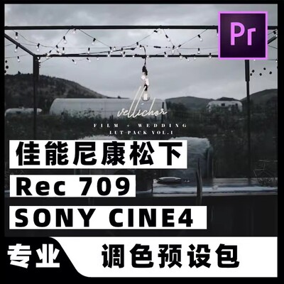 索尼CINE4佳能尼康相机Rec709电影婚礼LUT调色滤镜合辑PR/FCPX/AE