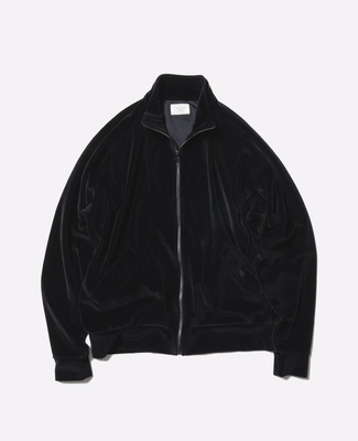 秋冬新款丝绒面料复古运动夹克