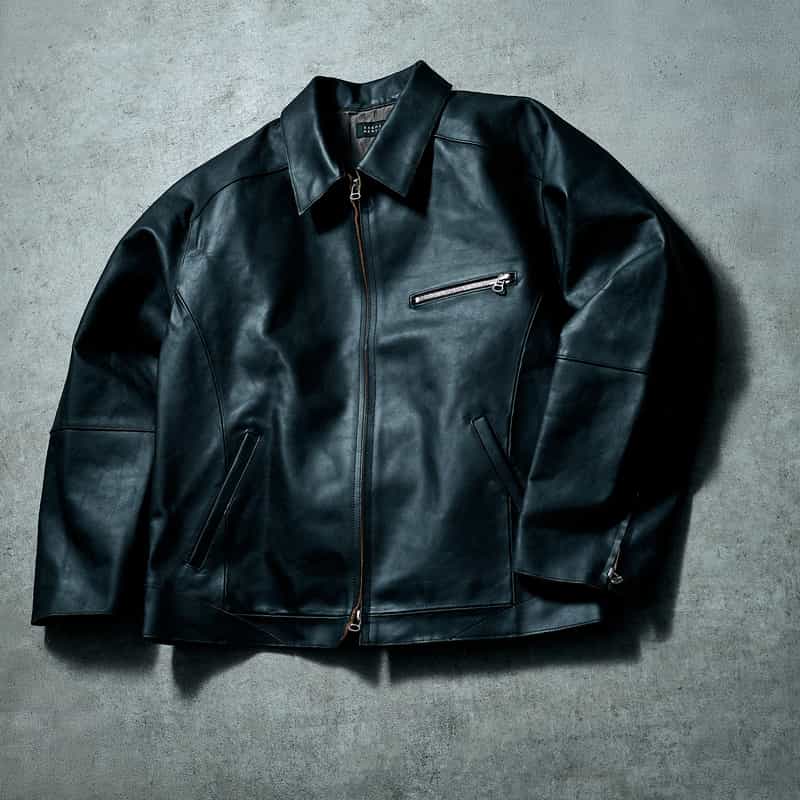 【代购】ANCELLM 26aw Barneys限定Leather blouson 马皮拉链夹克