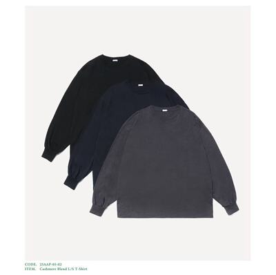 克什米尔羊毛棉混纺长袖圆领