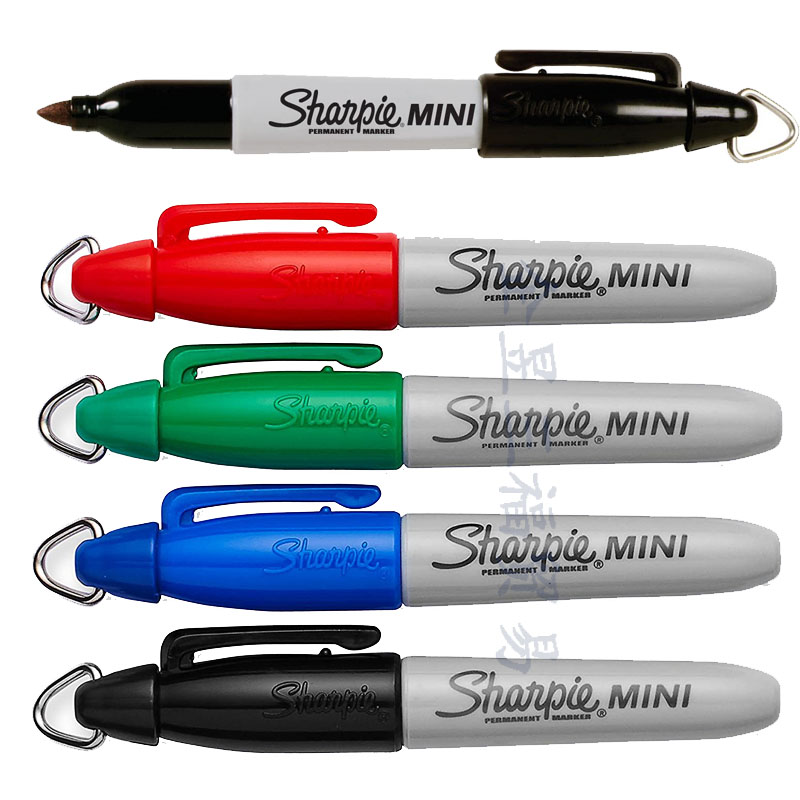 美国三福Sharpie迷你型Mini带挂勾高尔夫球场超小彩色套装 记号笔