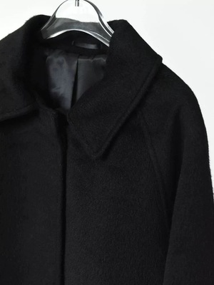 Rosatown｜长绒毛呢羊毛混纺中长款廓形宽松翻领大衣外套