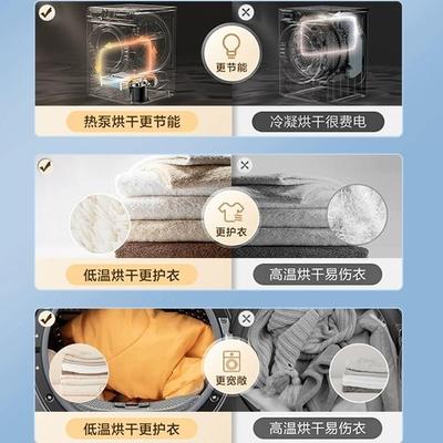 小.天鹅洗烘套装TG100V618PLUS+TH100VH617MAX滚筒洗衣机+热泵烘