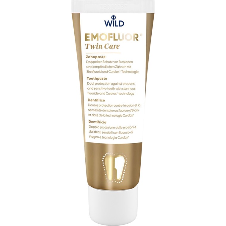 瑞士原装进口Dr.wild怀尔德 emofluor牙釉质修护双重保护黄金牙膏_虎窝淘