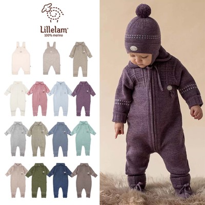 儿童长袖长裤羊毛连体衣背带裤