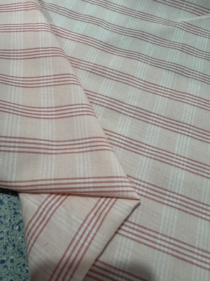 纯棉粉色格子色织衬衣裙子连衣裙床品居家服手工diy长3米宽1.63米