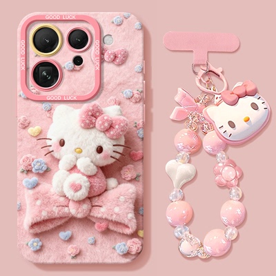 适用oppofindx9手机壳findx8pro新款oppo硅胶findx7挂绳x8spro+KT猫x6全包x5防摔x32026凯蒂猫2女0pp0保护套