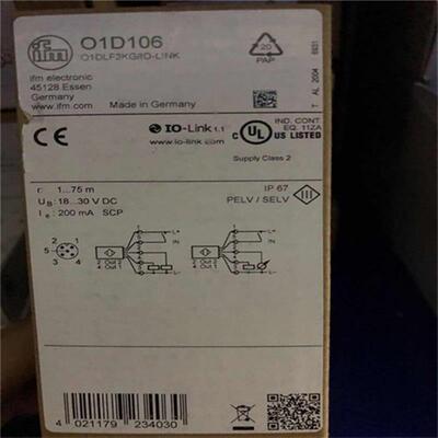 品牌O1D106激光感应式开关 30VDC IP67防护