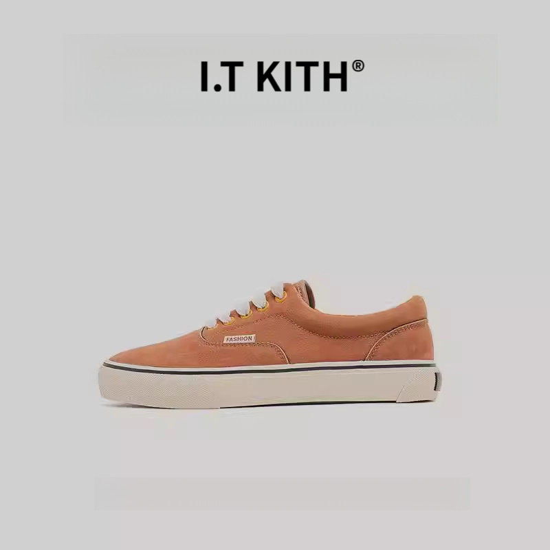 I.T KITH2026春季新款纯色百搭休闲板鞋男款舒适鞋低帮懒人鞋日系