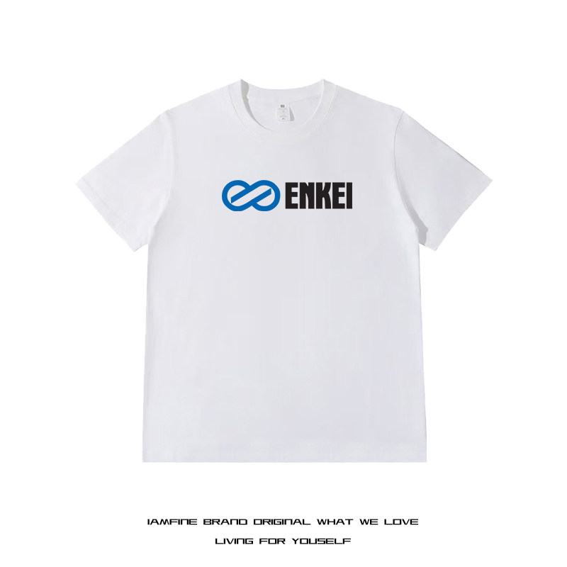 日本ENKEI轮毂印花短袖T恤男女改装汽车文化衫JDM赛车周边衣服夏