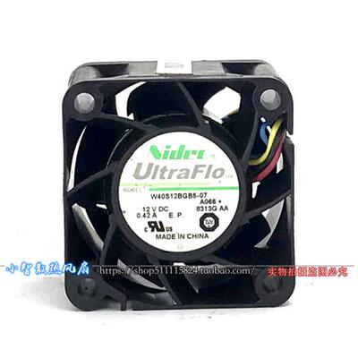 正品 NIDEC W40S12BGB5-07 4028 4CM 0.42A PWN 大风量服务器风扇