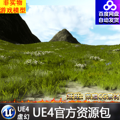 UE4高性能草地虚幻4 草原地形环境场景OpenLand Grass